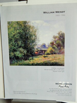 WILLIAM WENDT / BRUCE CRANE / J ONDERDONK ART ORIGINAL VTG 1997 ...