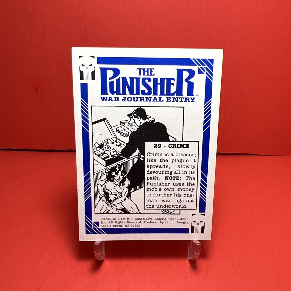 1992 Marvel The Punisher War Journal Entry Crime #29 VG🦄 | eBay