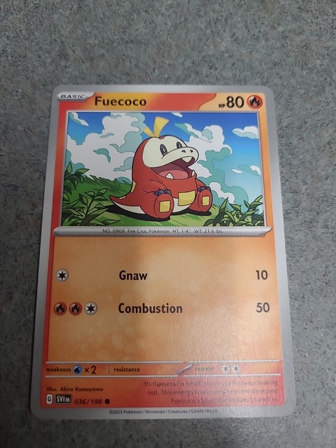 Pokémon TCG Fuecoco Scarlet & Violet - Base Set 036/198 Regular Common ...
