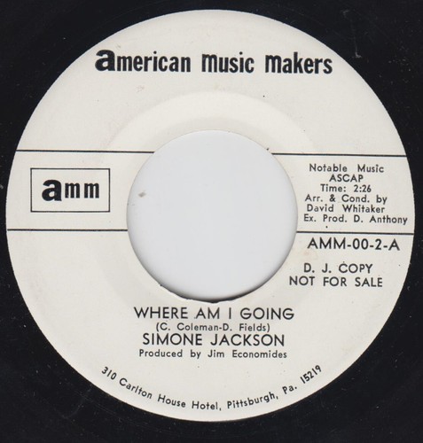 NORTHERN SOUL 45~SIMONE JACKSON~WHERE AM I GOING~AMM 00-2~PROMO~NEAR ...