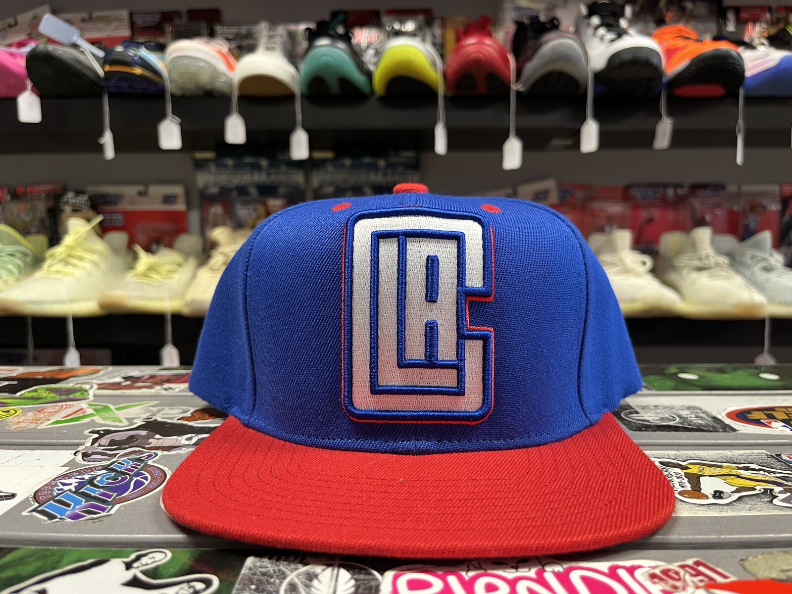 Mitchell & Ness Los Angeles Clippers Blue Red Snapbac… - Gem