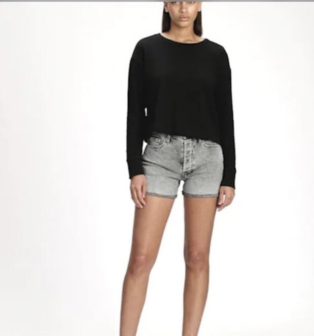 GAP NWT Tall 3" High Rise Cheeky Shorts with Washwell - Grey Acid Wash ...