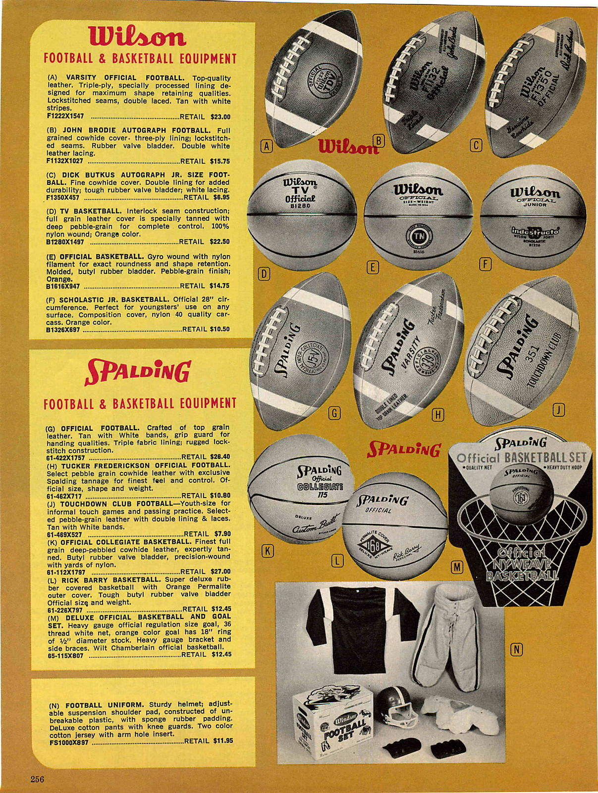 1969 ADVERTISEMENT Football Brodie Butkus Basketball Rick Barry ...