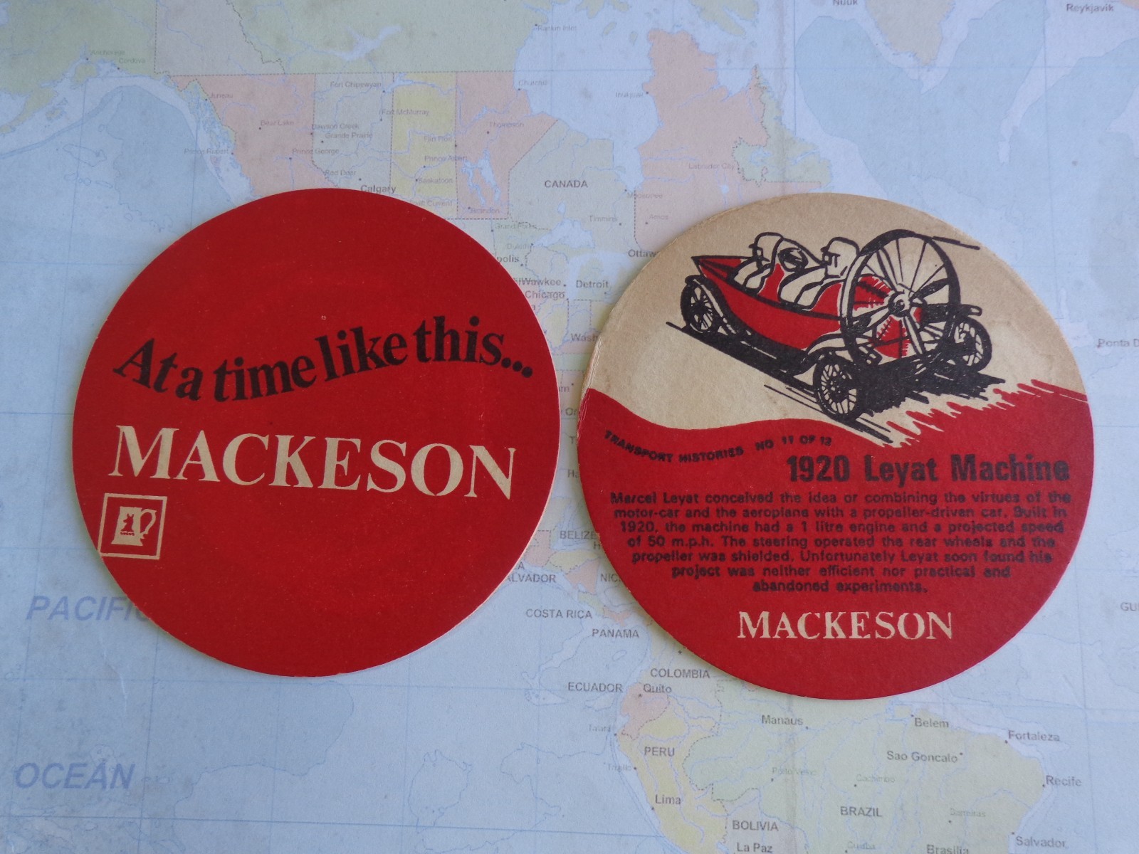 Beer Coaster: MACKESON ~ 1920 Leyat Machine ~ Transport Histories ~ UK ...