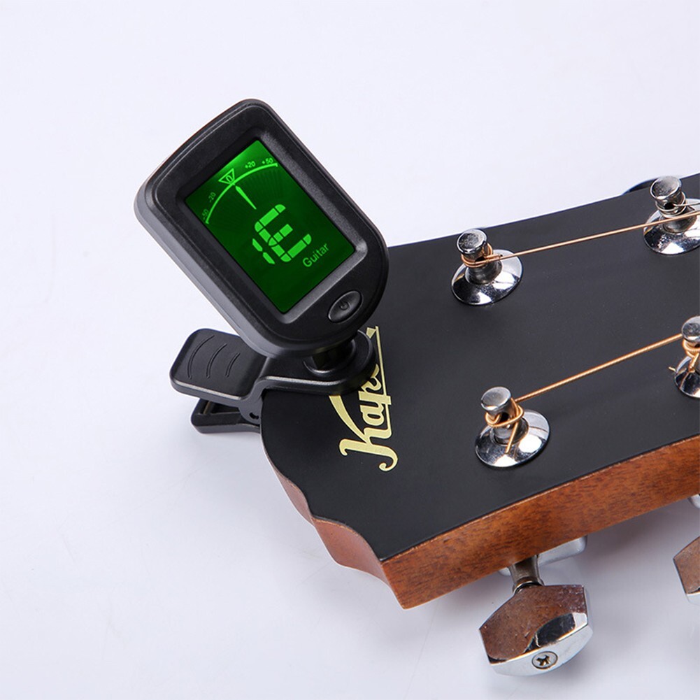 Electric Guitar Tuner with LCD Display Clip On 5 Modes Battery Included ...