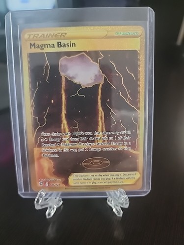 Magma Basin 185/172 - Brilliant Stars - Gold Secret Holo Pokemon Card ...