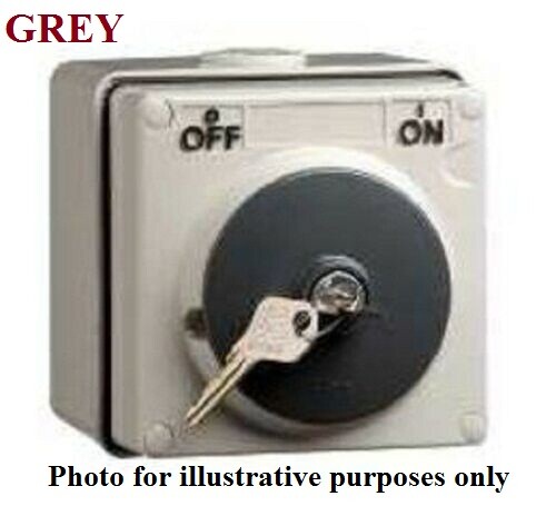 Clipsal 56-SERIES SURFACE SWITCH 3-Pole 10A Common Key Lock, Grey *Aust ...