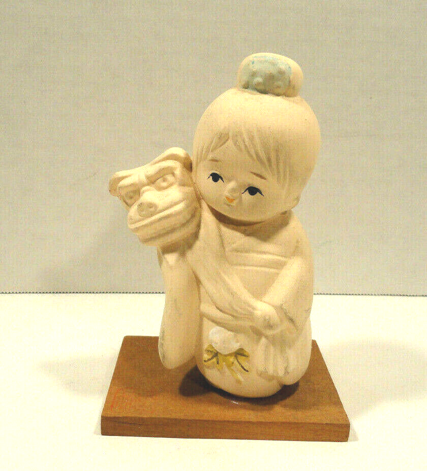 Vintage Japanese Chalkware Girl Figurine | eBay