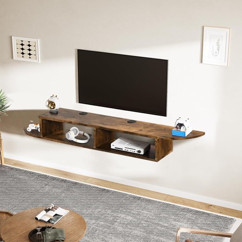 Floating TV Stand, 55" Floating TV Shelf with Storage, Floating ...