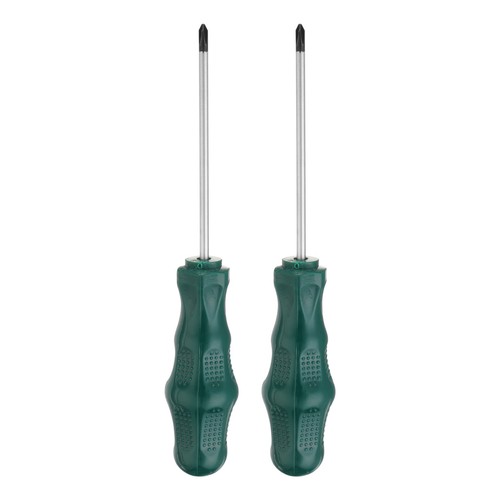 2pcs PH0 Phillips Screwdriver #0 5.8" Magnetic Screwdrivers CR-V, Green ...