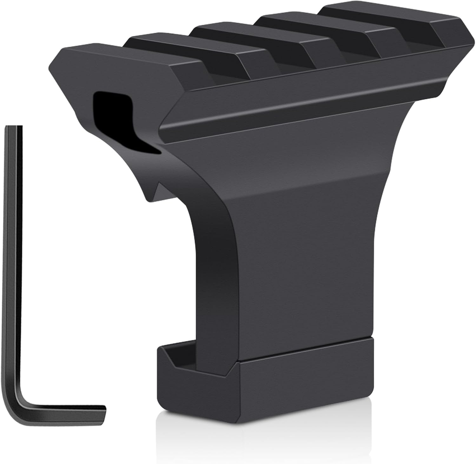 90° Picatinny Offset Rail Mount, 3 4 5 Slots 90 Degree Offset Picatinny ...