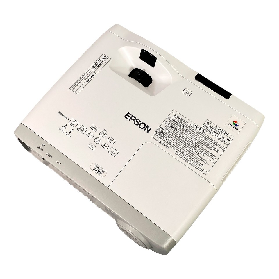Epson PowerLite 525W 3LCD Projector Short-Throw 2800 Lumens 4K + 1 Year ...