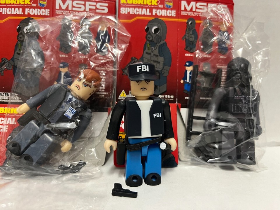 MEDICOM Special Force Series Kubrick MSFS FBI + SAS figures lot. blind ...