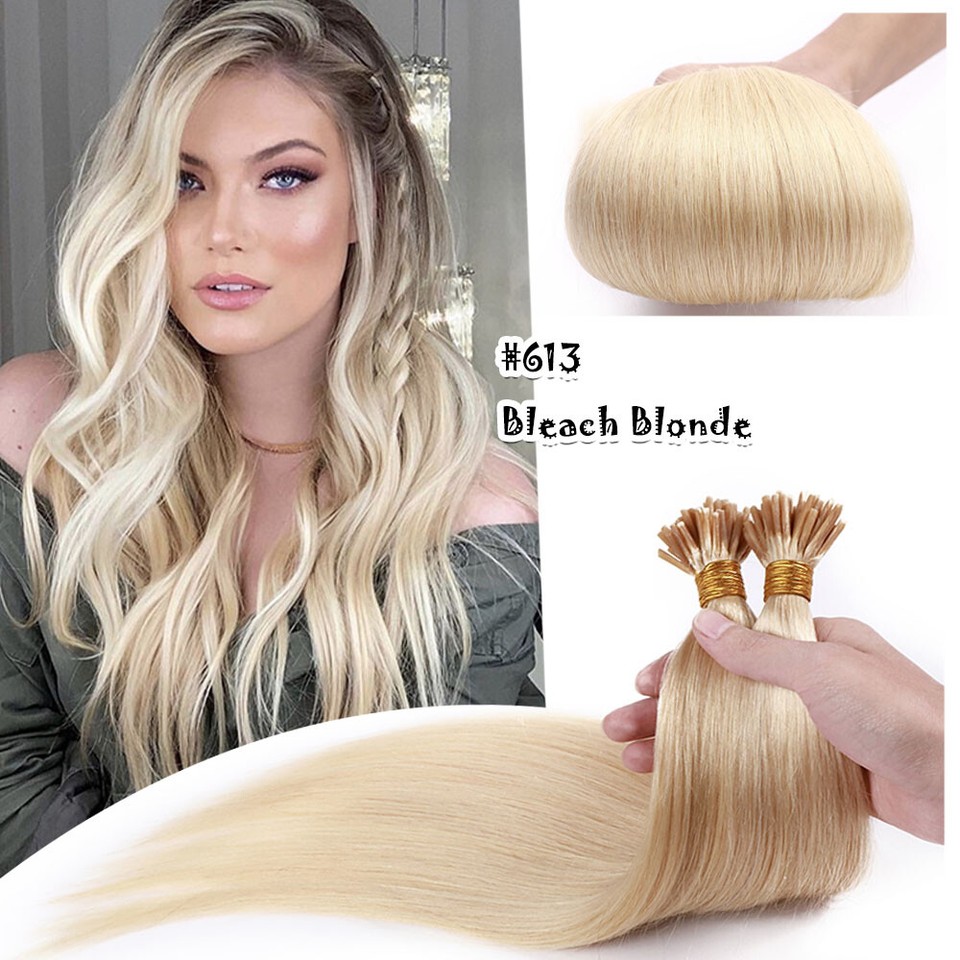 200Strands Stick I-Tip Hair 100% REMY Human Hair Extensions Micro Nano ...