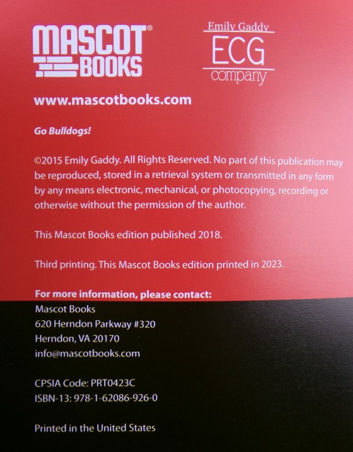 Go Bulldogs! Hardcover Book By Emily Gaddy, New S1 | eBay