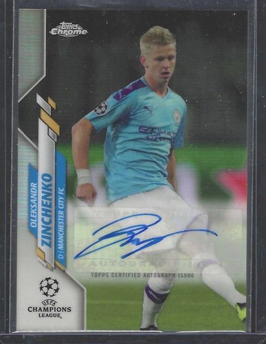 OLEKSANDR ZINCHENKO 2019-20 TOPPS CHROME UEFA SILVER REFRACTOR AUTO #CA ...