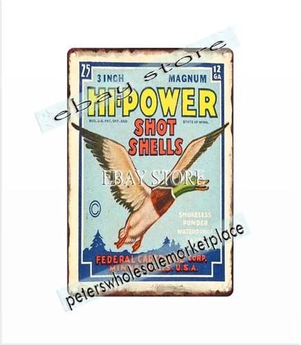 Early Federal Hi-Power shot shells cartridge ammo bullet hunting duck ...