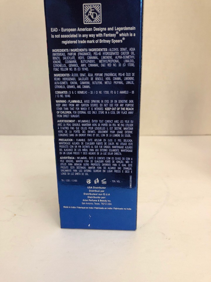 EAD LEGERDEMAIN Perfume Spray for Women 2.5 oz 75ml Eau De Toilette New ...