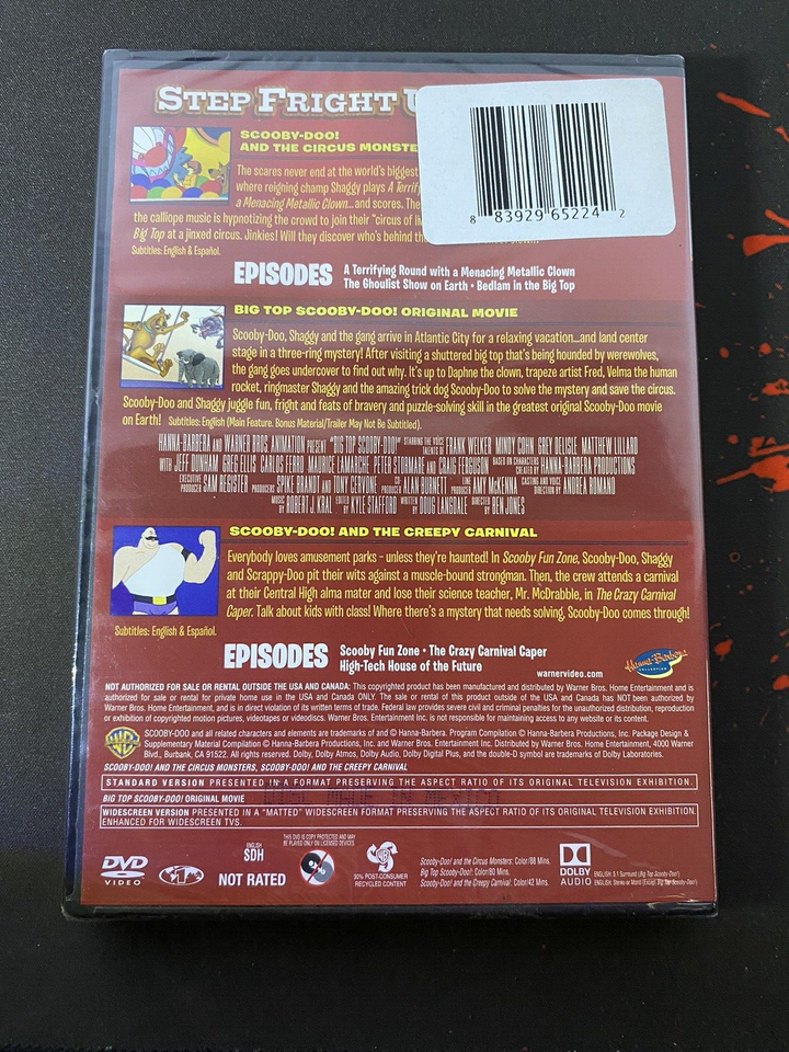 Scooby-Doo Carnival Capers Triple Feature (DVD) New Sealed 883929676118 ...