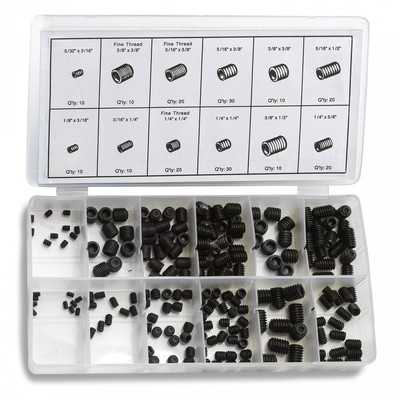 200pc Socket Set Screw Assortment Allen Head Socket Hex Set Screw Kit ...