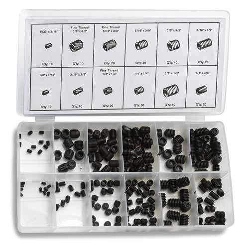 200pc Socket Set Screw Assortment Allen Head Socket Hex Set Screw Kit ...