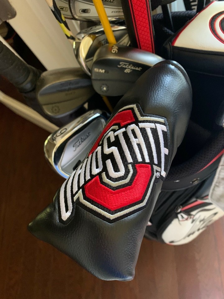 Ohio State Buckeyes Black Embroidered Magnetic Closure Golf Putter ...