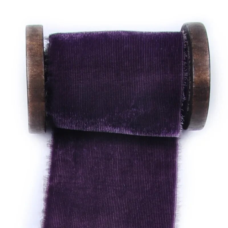 Velvet Ribbon Frayed Edge Trim Handmade Fringe Ribbons Diy Cake ...