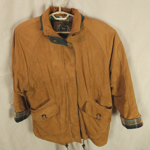 G-III Leather Jacket Men's Large Brown Flannel Lined Barn Field Coat ...