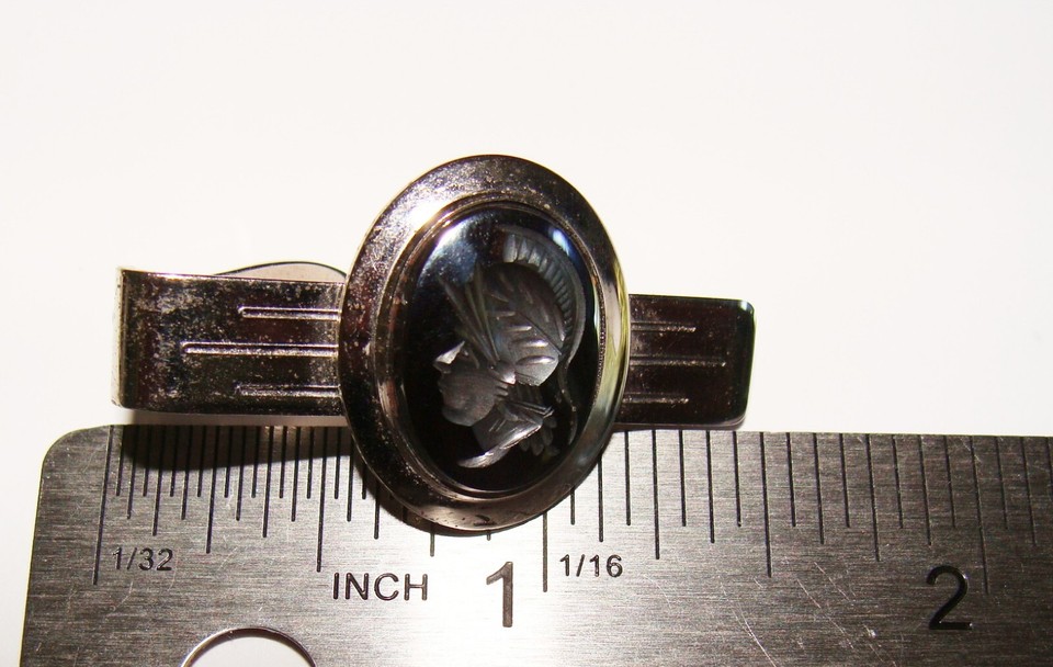 Vintage Simmons Sterling Silver Roman Intaglio Cufflinks & Tie Bar ...