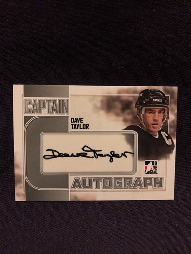 DAVE TAYLOR 2011-12 ITG CAPTAIN AUTOGRAPH SERIES CERTIFIED AUTOGRAPH ...
