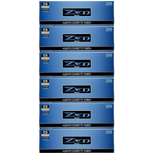 ZEN King Size White Light Flavored Cigarette Tubes 250 (6 Boxes) Ready ...