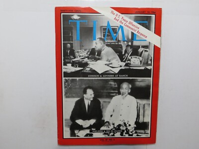 Time Magazine January 14, 1966- Lyndon Johnson, Ho Chi Minh RS | eBay