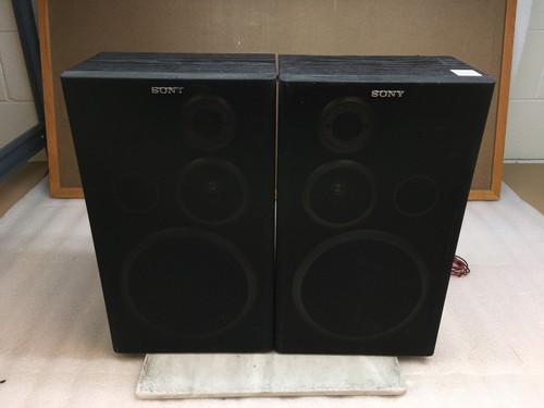 Pair of Sony SS-D115 Bookshelf Speakers Black Wood 6 OHM 70W | eBay