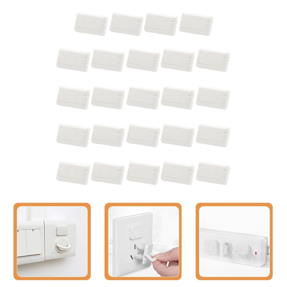 24 Pcs Socket Protection Cover Safety Child Outlet Covers Baby Plug for ...