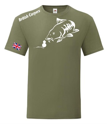 Carp Fishing T-Shirt - Olive | eBay