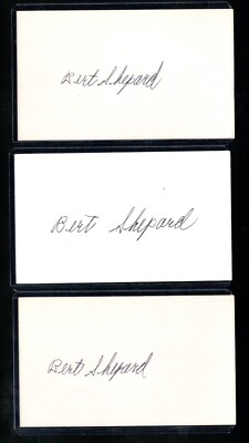 (3) BERT SHEPARD INDEX CARD SIGNED 1945 SENATORS PSA/DNA GUARANTEE 1920 ...
