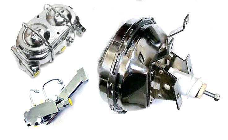 Chevy Corvette 9" CHROME Power Brake Booster Master Cylinder Disc Disc ...