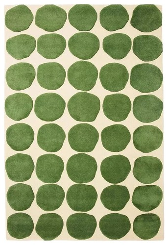 Hand-Tufted Green Rug Wool Handmade Area For Bedroom Living Room Carpet ...