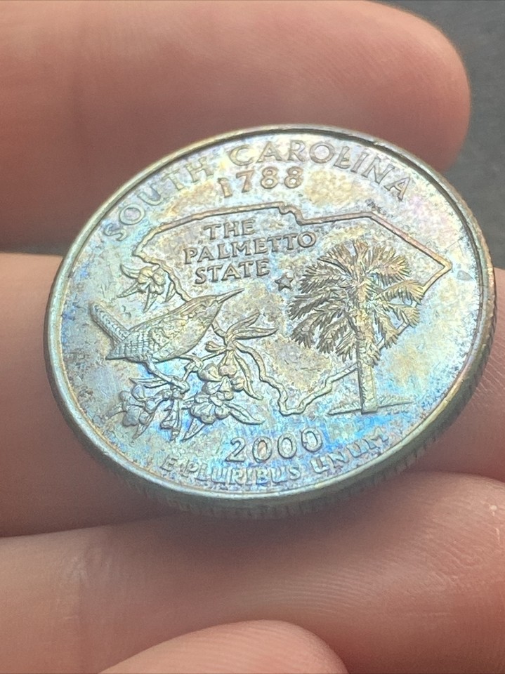 2000 D South Carolina State Quarter Actual Coin Mind-blowing Unique ...