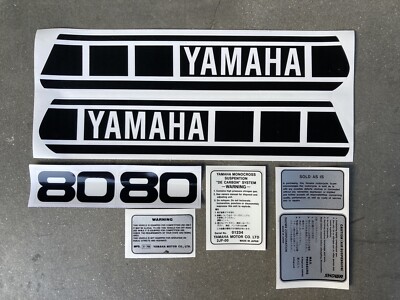 yamaha 1980 YZ80 Full Decal Set / Sticker Kit / Graphics Kit | eBay ...