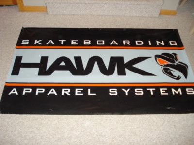 TONY HAWK APPAREL SYSTEMS 36" x 60" OLD SCHOOL GROMMETS VINYL | eBay