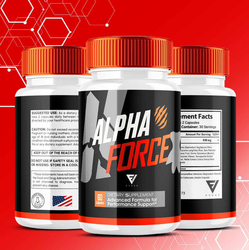 Alpha Force Dietary Supplement For Men ED, AlphaForce Capsules (60 ...