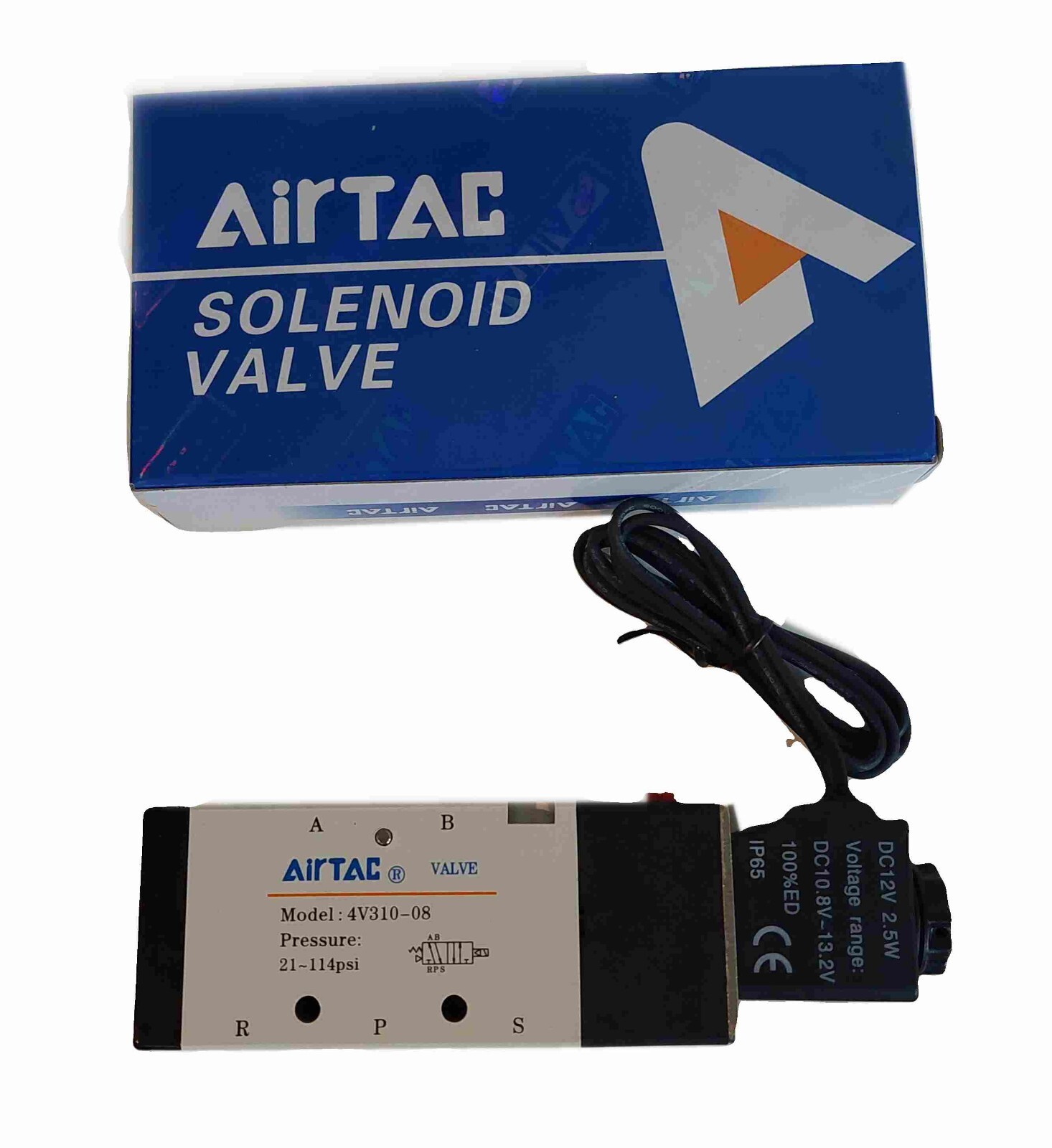 Genuine Airtac Valve 4V310-08, 12VDC, 24 VDC, 110 VAC, 220 VAC, 4V31008 ...