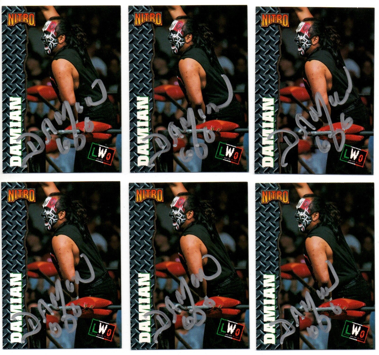 Damian 666 Signed WCW Wrestling Trading Card LWO Topps 1999 #54 NWO WWE ...