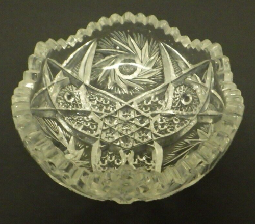 EAPG United States Glass Artcut Line Clear Berry Bowl Sawtooth | eBay