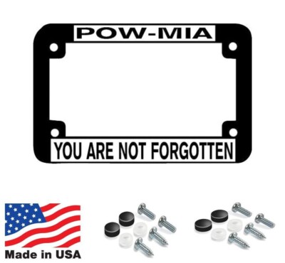 MOTORCYCLE FRAME POW MIA YOU ARE NOT FORGOTTEN VETERAN License Plate ...
