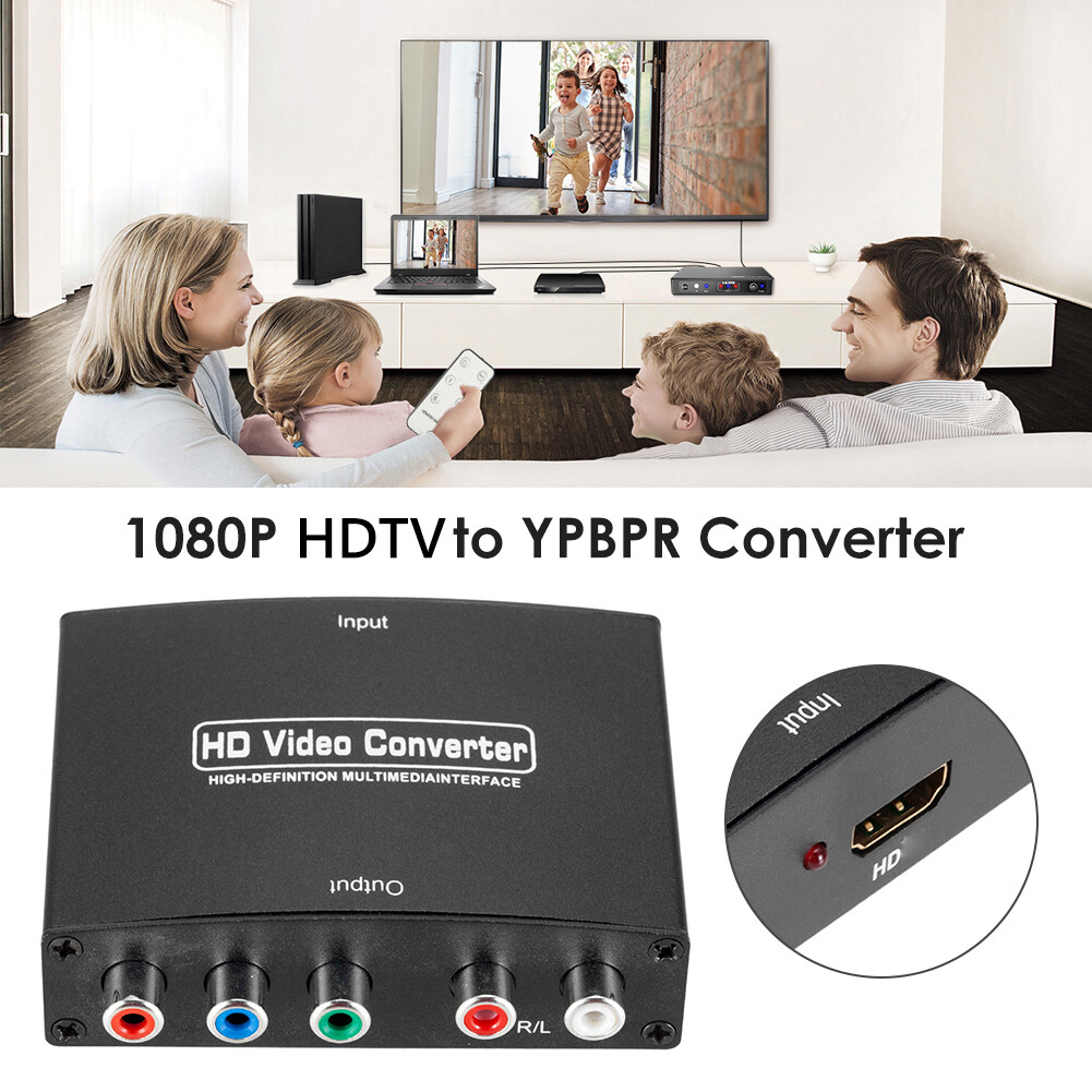 HDMI-compatible to YPBPR Component Converter 1080P Video Audio Adapter ...