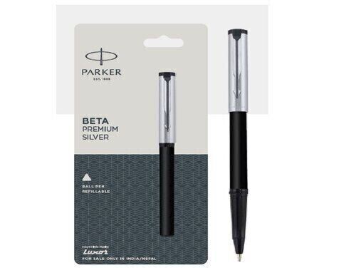 PREMIUM TRIM SILVER PARKER BETA BALL PEN WITH STAINLESS STEEL | eBay