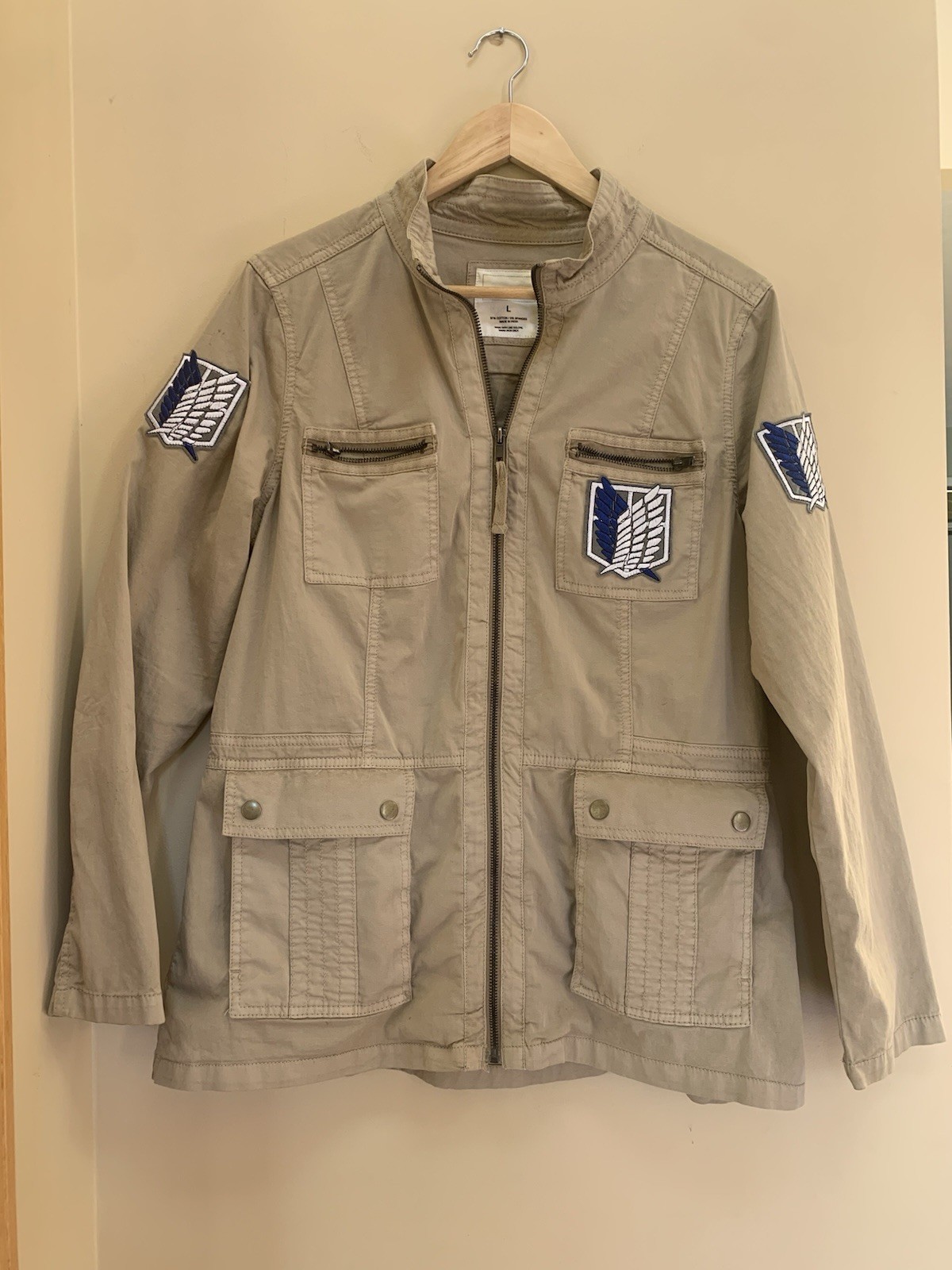 Attack On Titan Scout Regiment Jacket Size L WOMENS L… - Gem