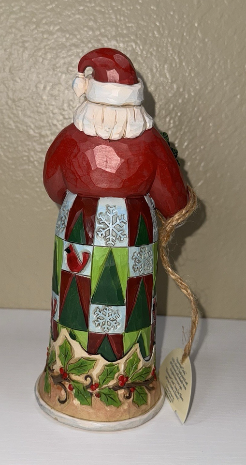 Jim Shore Heartwood Creek Boughs of Holly Santa Cardinal Wreath ...